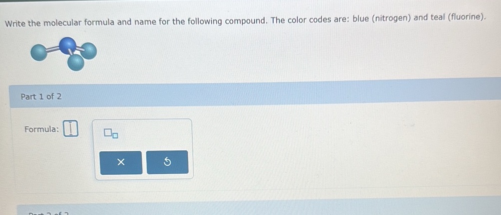 Write the molecular formula and name for the | StudyX