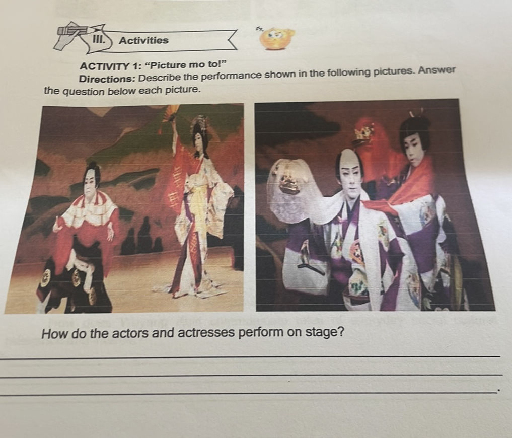 ACTIVITY 1: "Picture mo to!" Directions: | StudyX