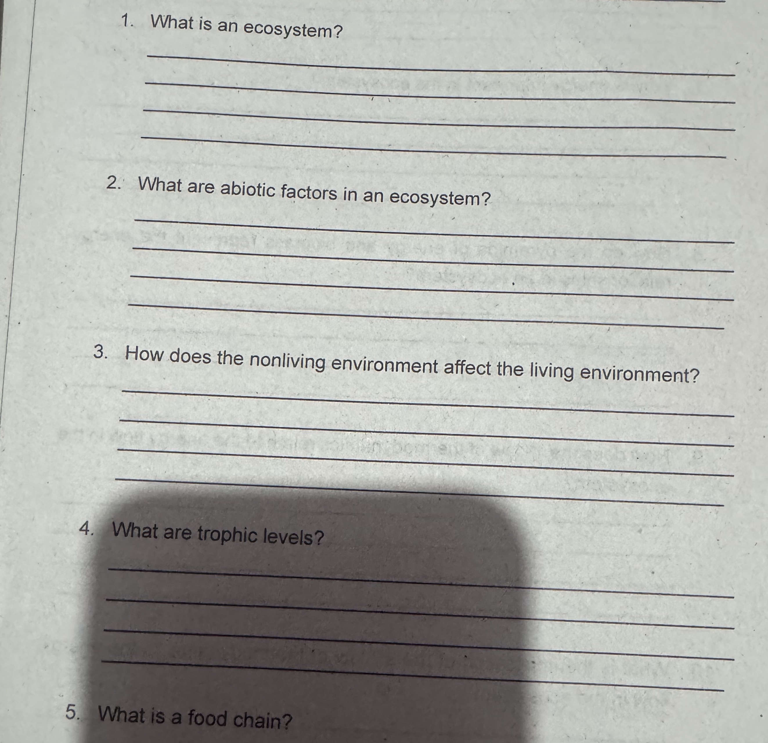 1. What is an ecosystem? 2. What are | StudyX