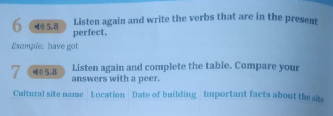 6 Listen again and write the verbs that are | StudyX