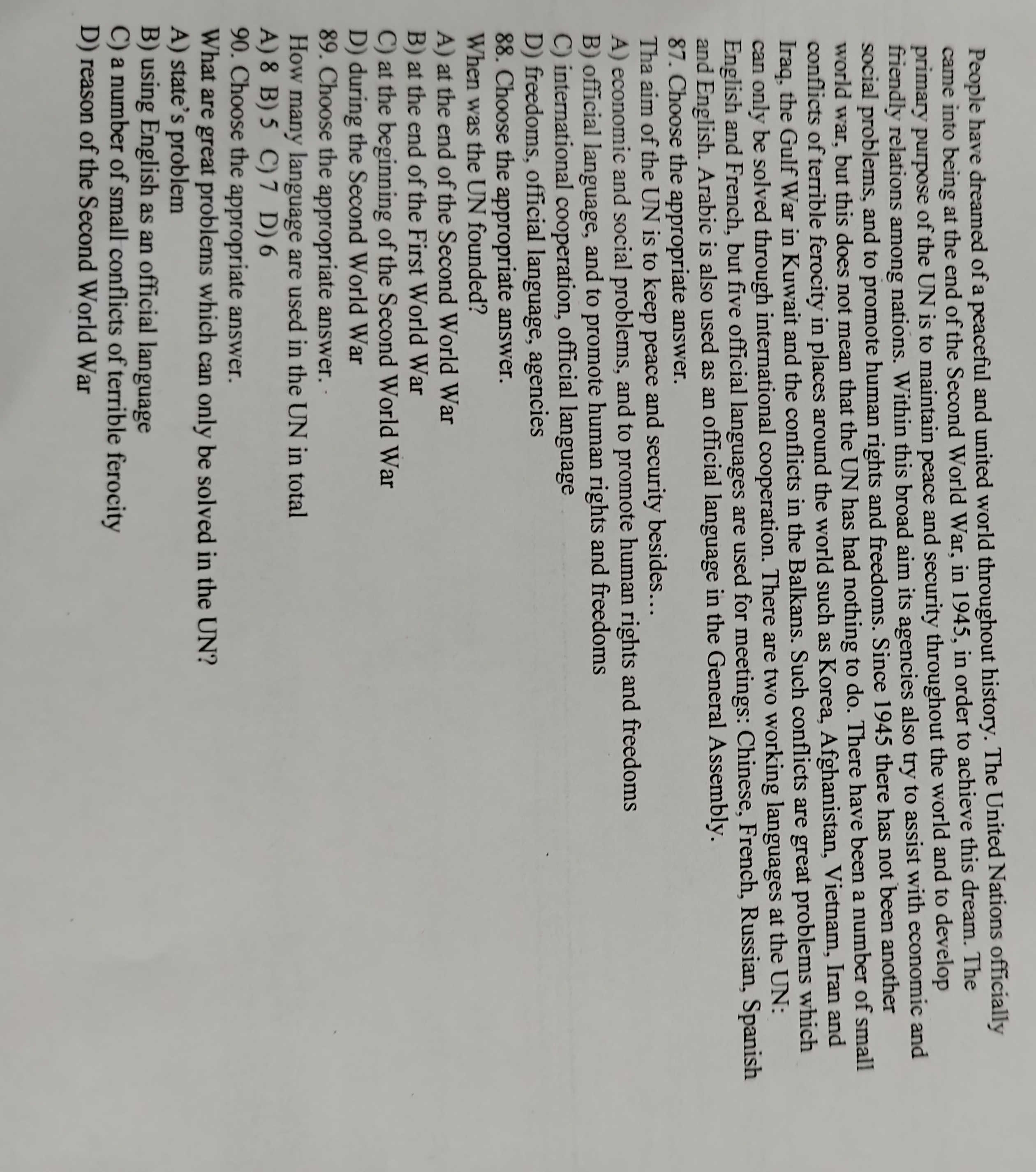 87. Choose the appropriate answer. A) | StudyX