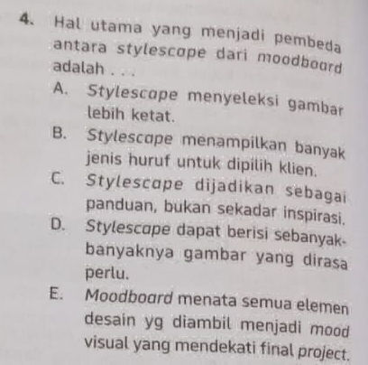 4. Hal utama yang menjadi pembeda antara | StudyX