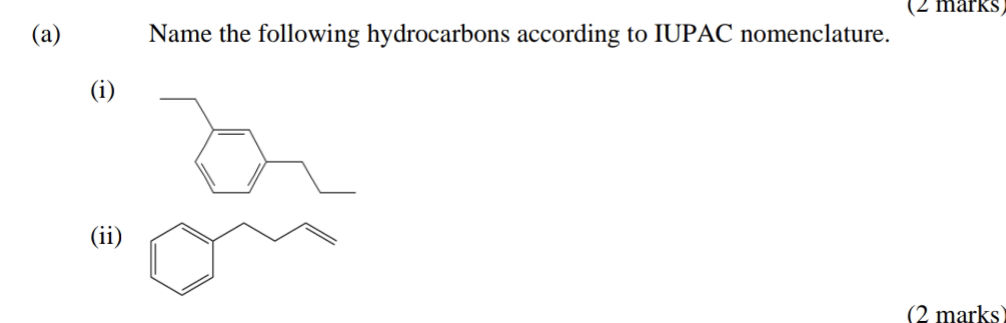 (a) Name the following hydrocarbons | StudyX