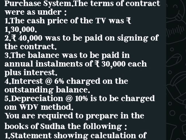 Purchase System. The terms of contract were | StudyX