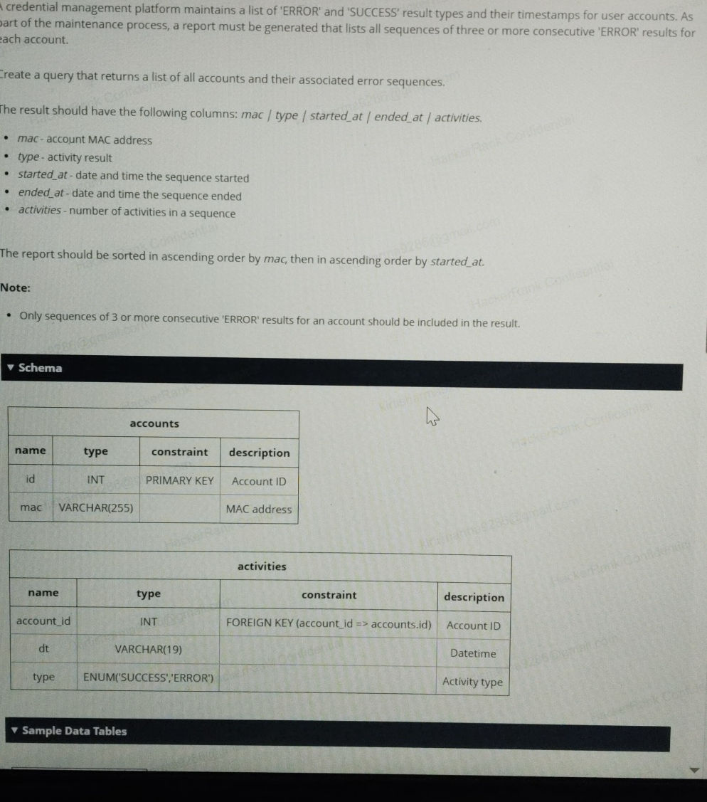 Create a query that returns a list of all | StudyX
