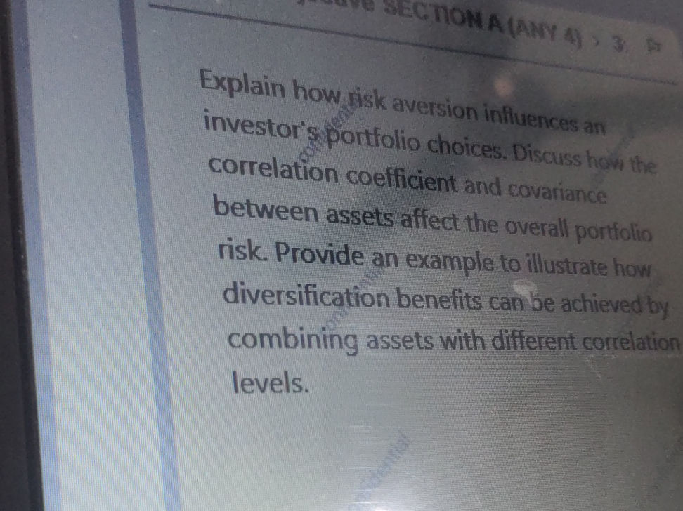 Explain how risk aversion influences an | StudyX