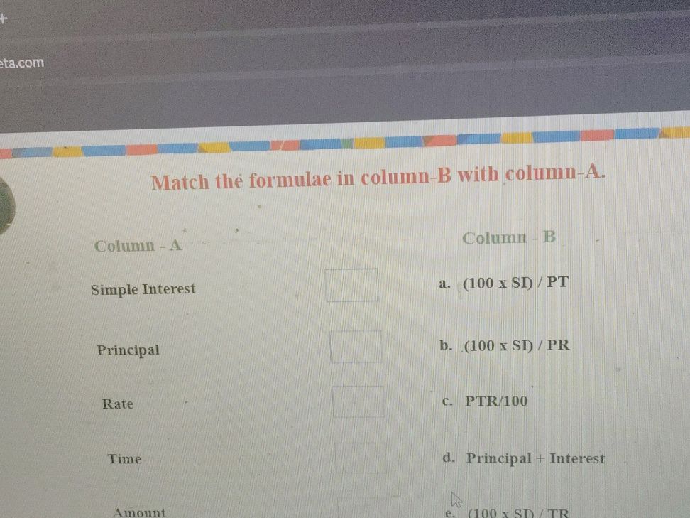 Match the formulae in column-B with | StudyX
