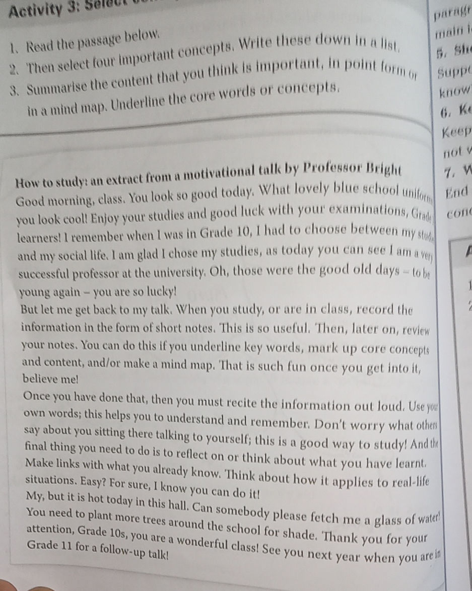 1. Read the passage below. 2. Then select | StudyX