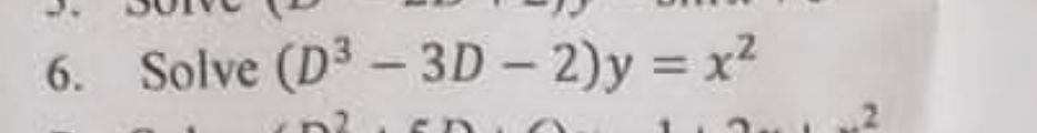 Solve the differential equation (D^3 - 3D - | StudyX