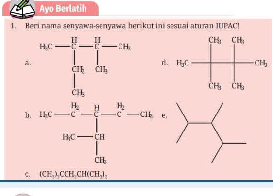 1. Beri nama senyawa-senyawa berikut ini | StudyX