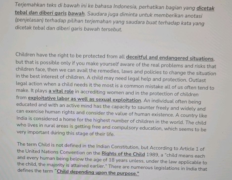 Terjemahkan teks di bawah ini ke bahasa | StudyX