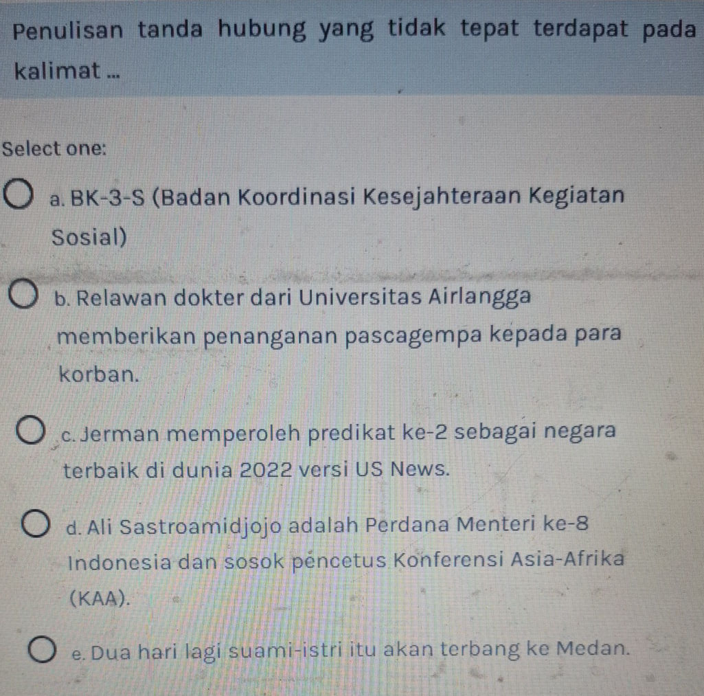 Penulisan tanda hubung yang tidak tepat | StudyX