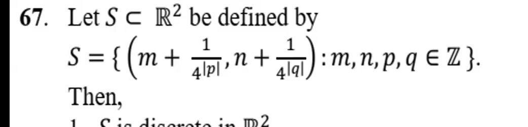 67. Let $S {R}^2$ be defined by $S = \{ | StudyX