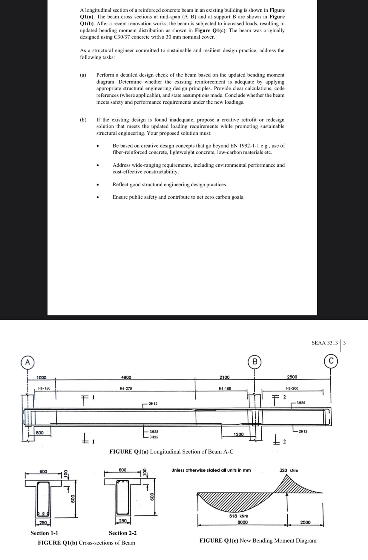 A longitudinal section of a reinforced | StudyX