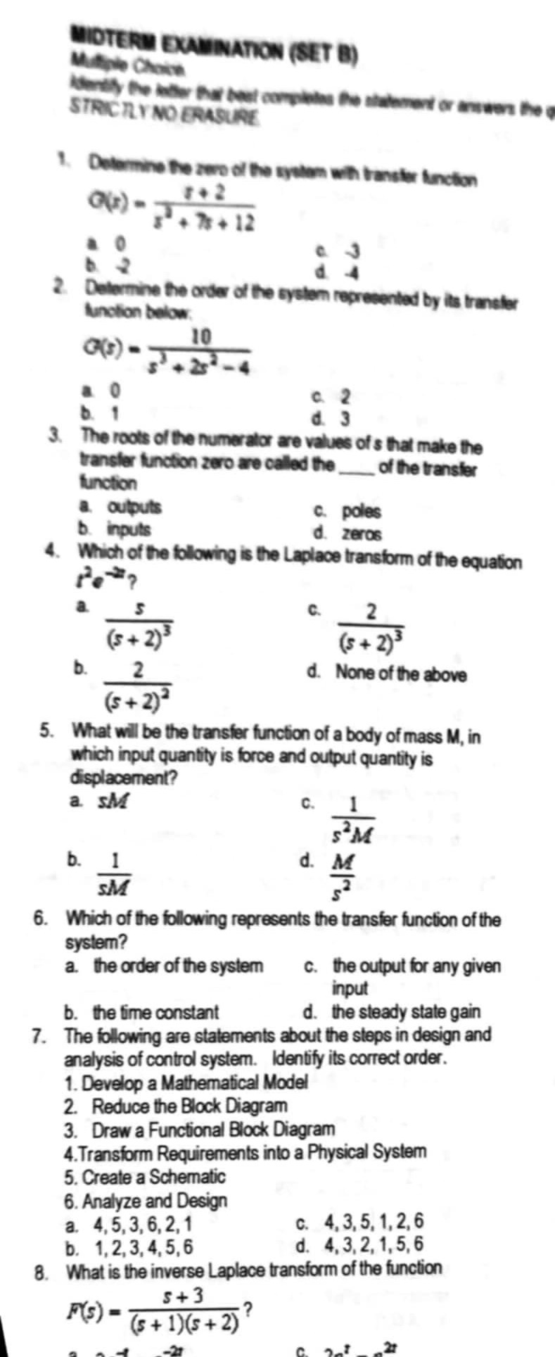 1. Determine the zero of the system with | StudyX