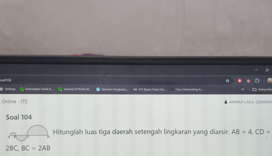 Hitunglah luas tiga daerah setengah | StudyX