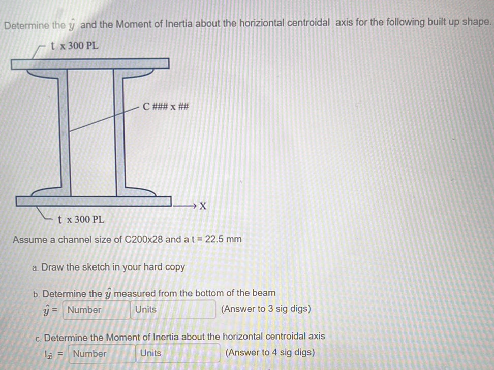 Determine the $ {y}$ and the Moment of | StudyX