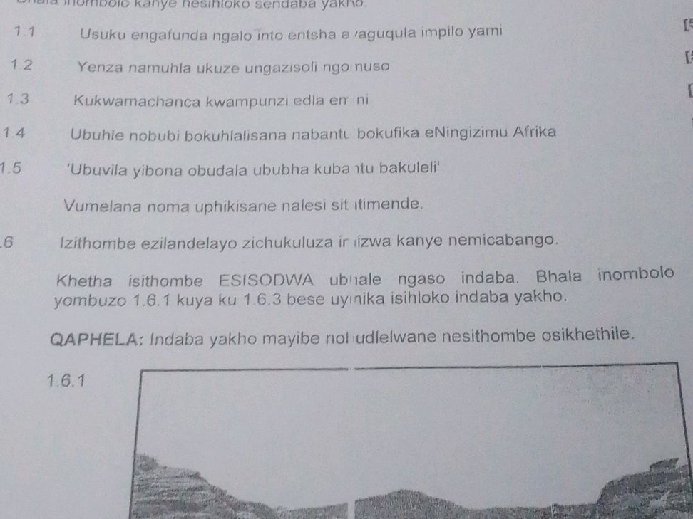 1. Usuku engafunda ngalo into entsha e | StudyX