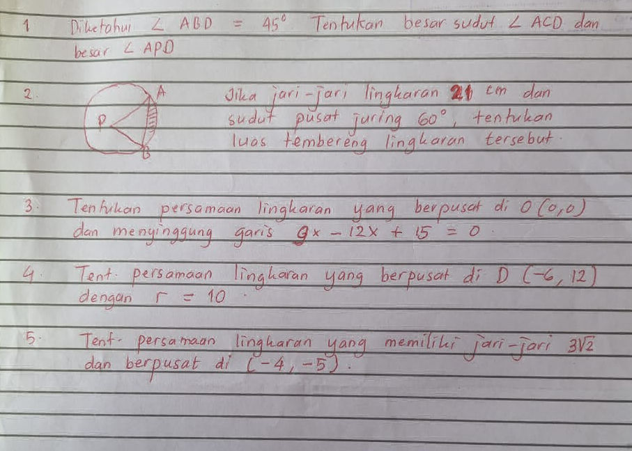 1. Diketahui $ ABD = 45^ $. Tentukan besar | StudyX