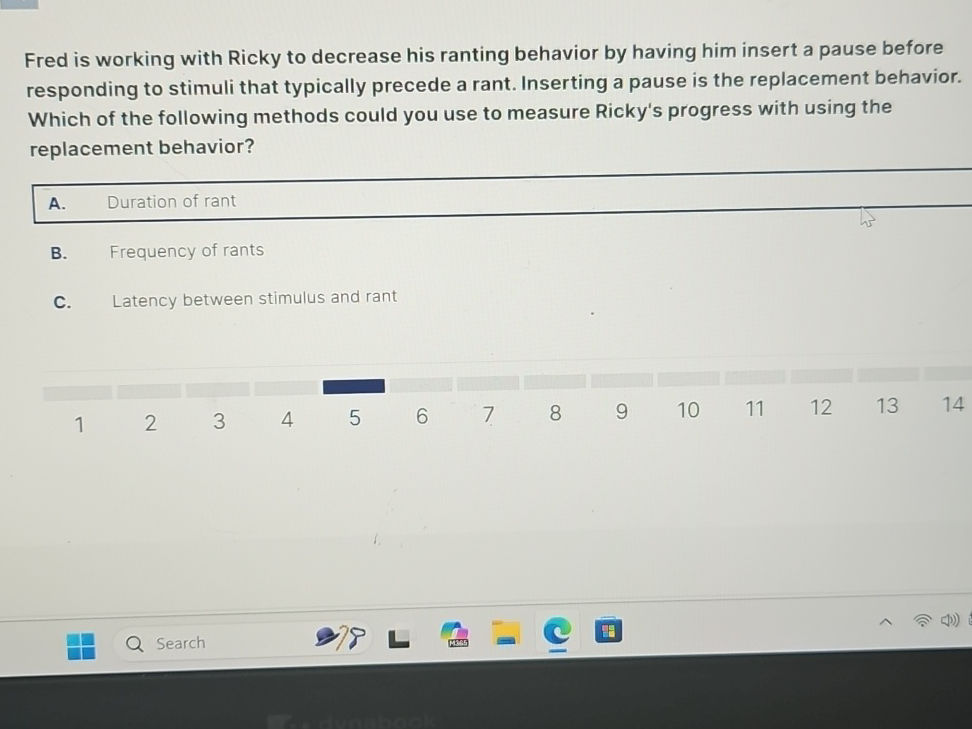 Fred is working with Ricky to decrease his | StudyX