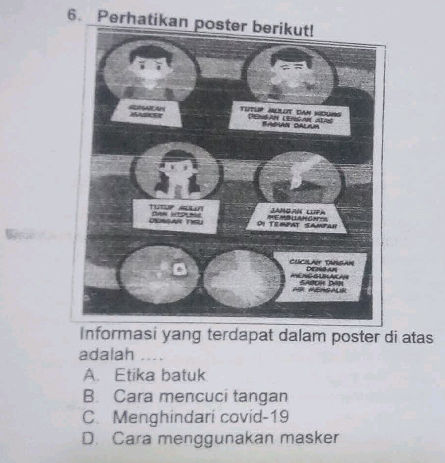 6. Perhatikan poster berikut! Informasi | StudyX