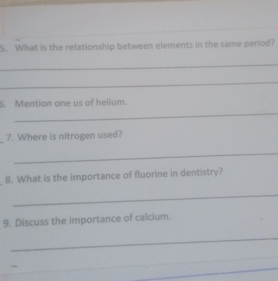 5. What is the relationship between elements | StudyX