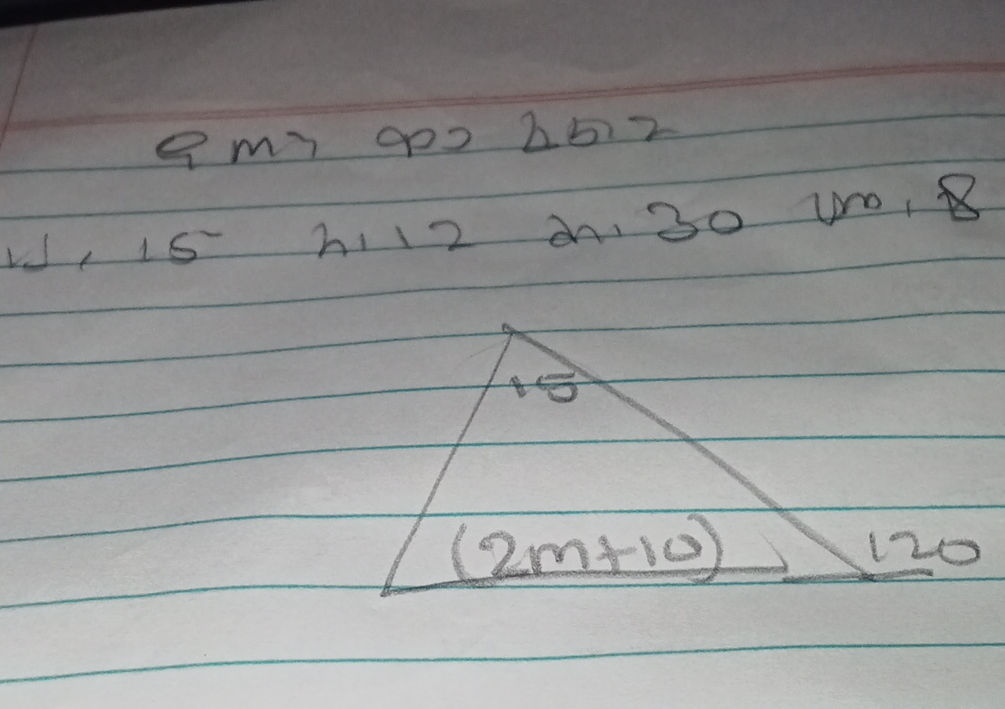 The image contains a triangle with the | StudyX