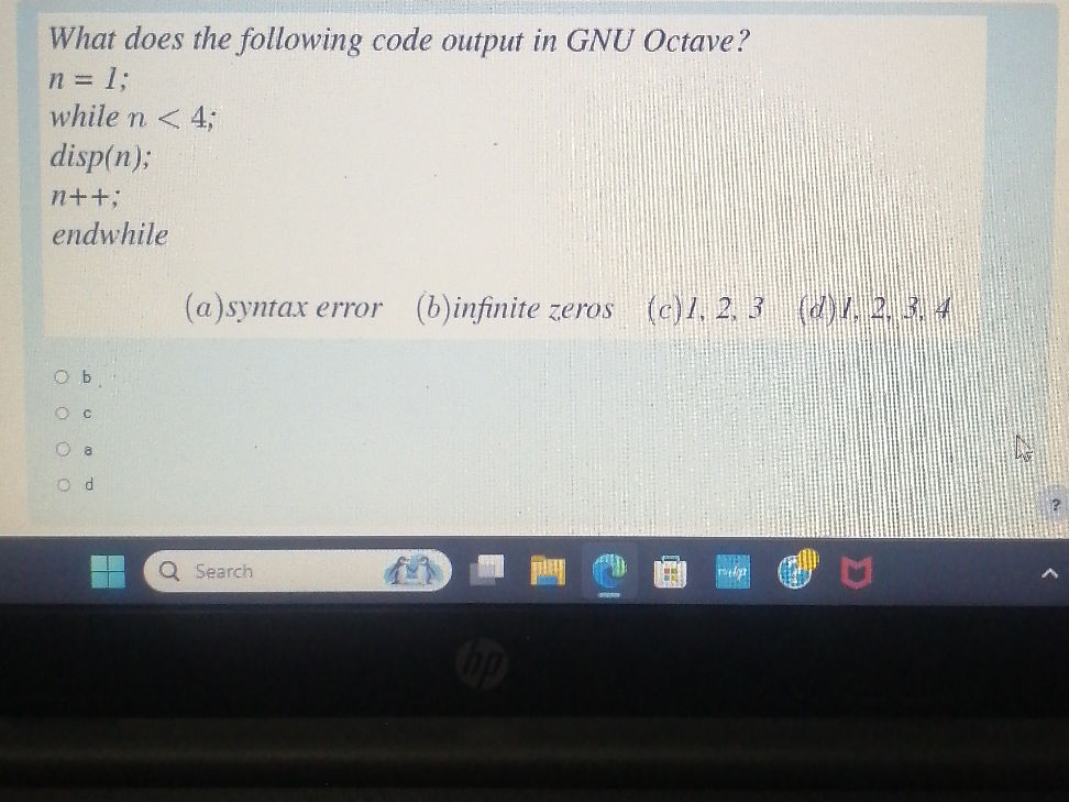 What does the following code output in GNU | StudyX