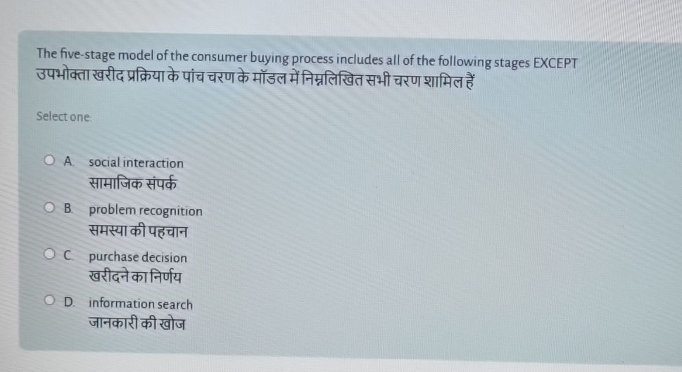 The five-stage model of the consumer buying | StudyX
