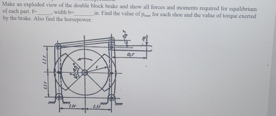 Make an exploded view of the double block | StudyX