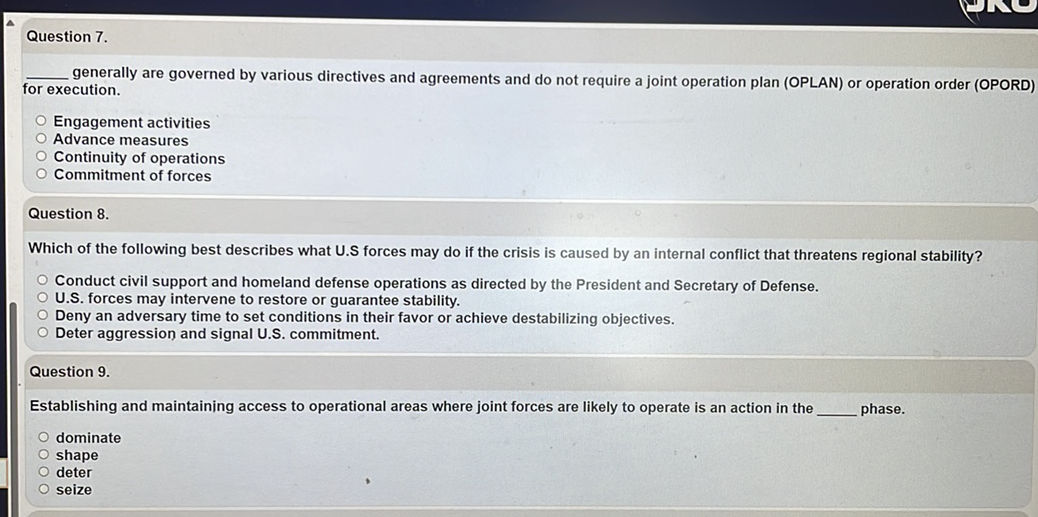 Question 7. generally are governed by | StudyX