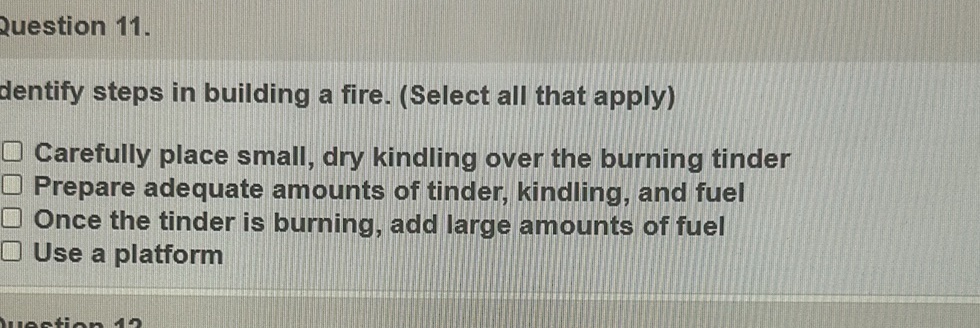 Question 11. Identify steps in building a | StudyX