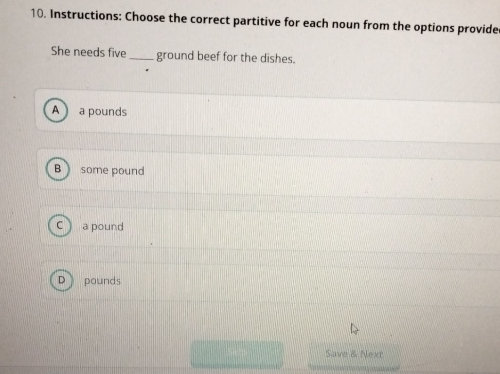 10. Instructions: Choose the correct | StudyX