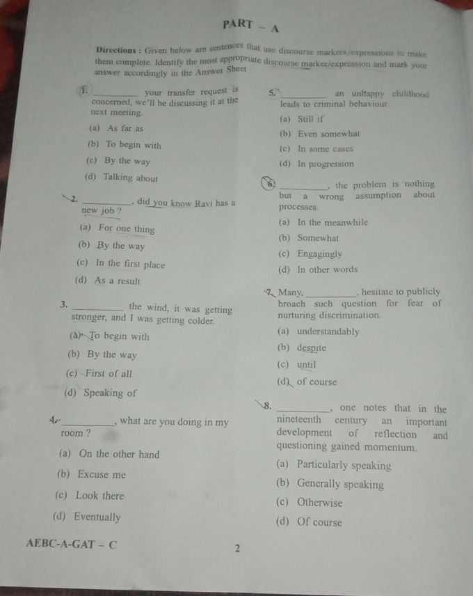 Directions: Given below are sentences that | StudyX