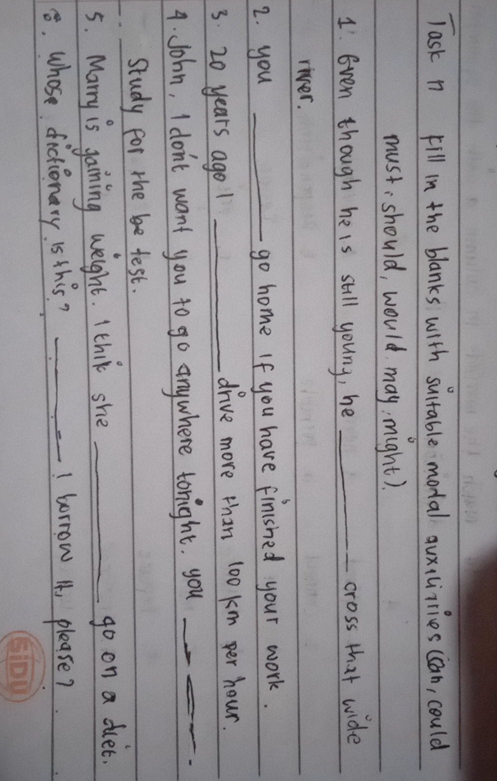 Task 1 Fill in the blanks with suitable | StudyX