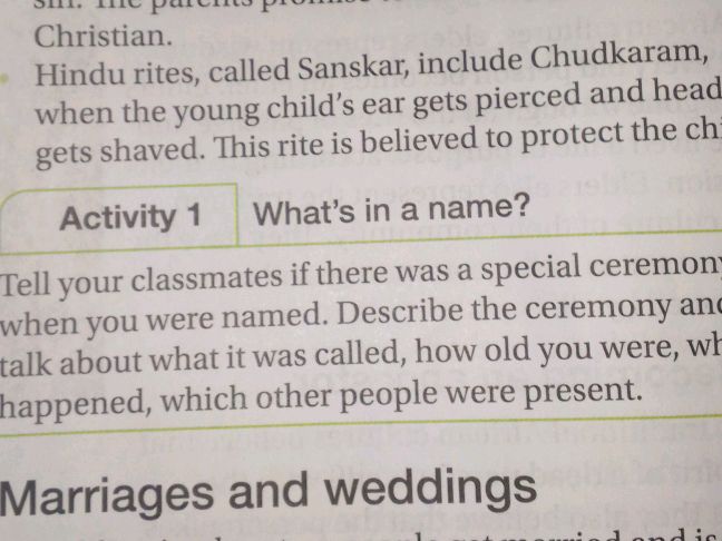 Activity 1 What's in a name? Tell your | StudyX