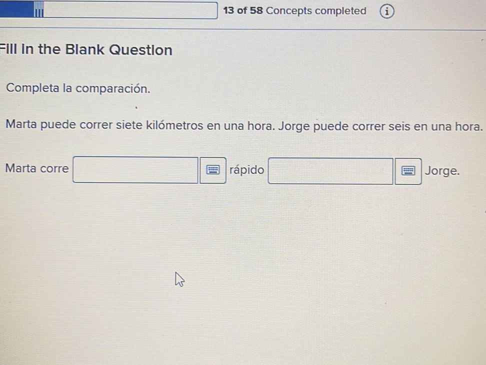 Fill in the Blank Question Completa la | StudyX