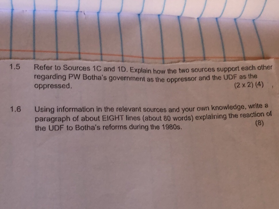 1. 5 Refer to Sources 1C and 1D. Explain | StudyX