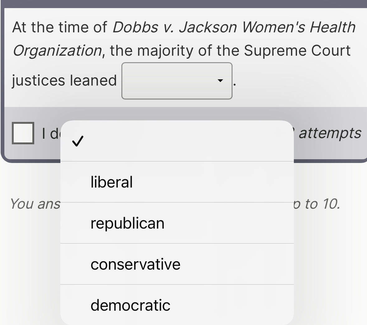 At the time of *Dobbs v. Jackson Women's | StudyX