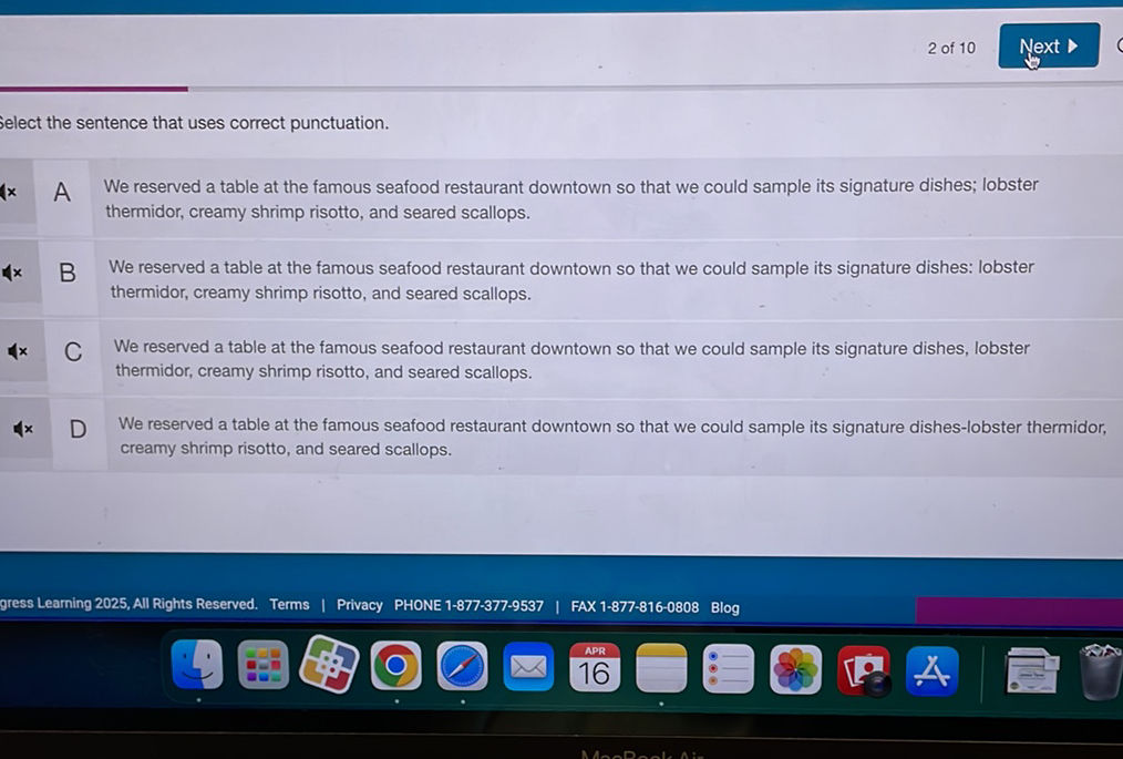 Select the sentence that uses correct | StudyX