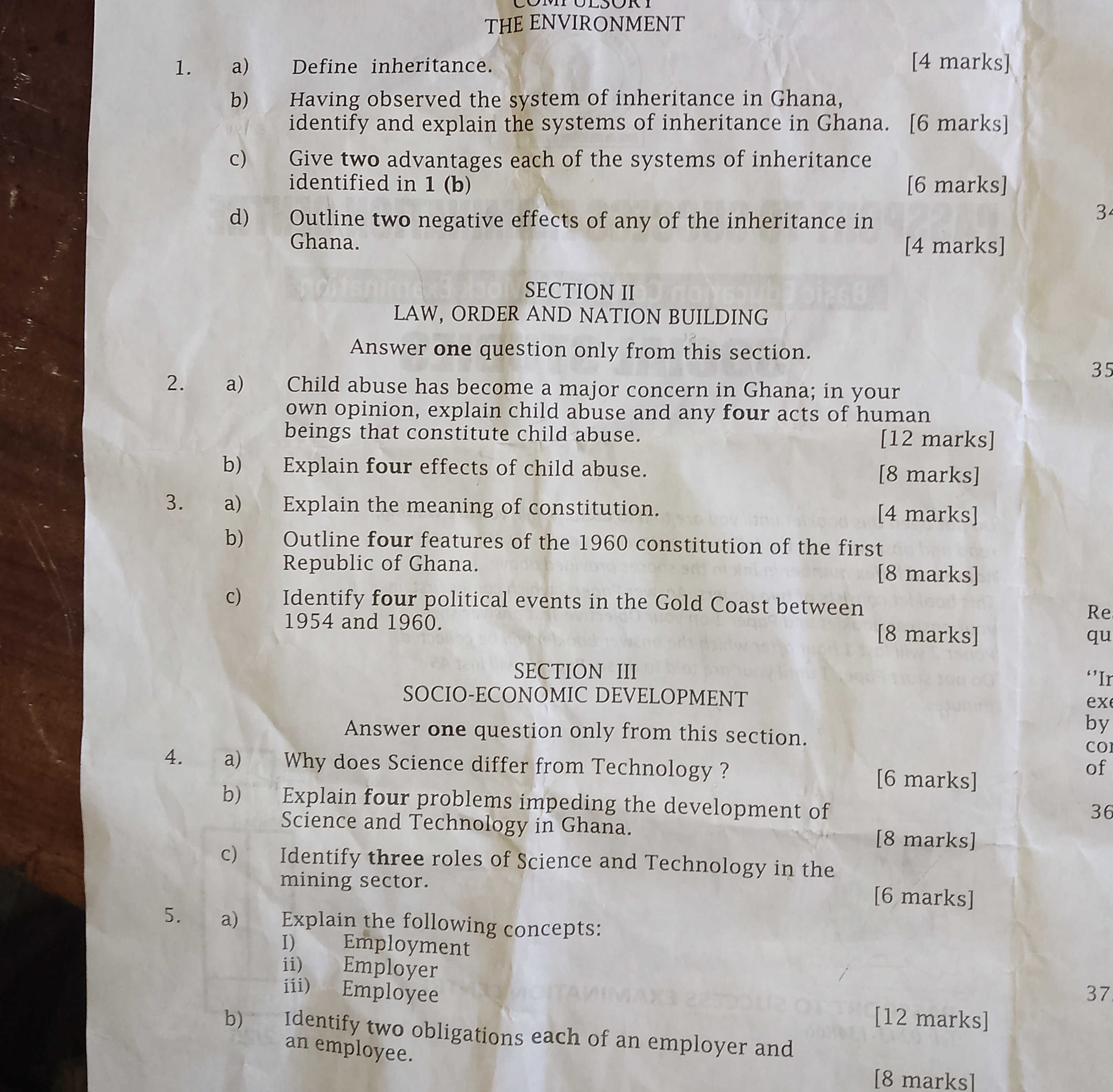 1. a) Define inheritance. b) Having | StudyX