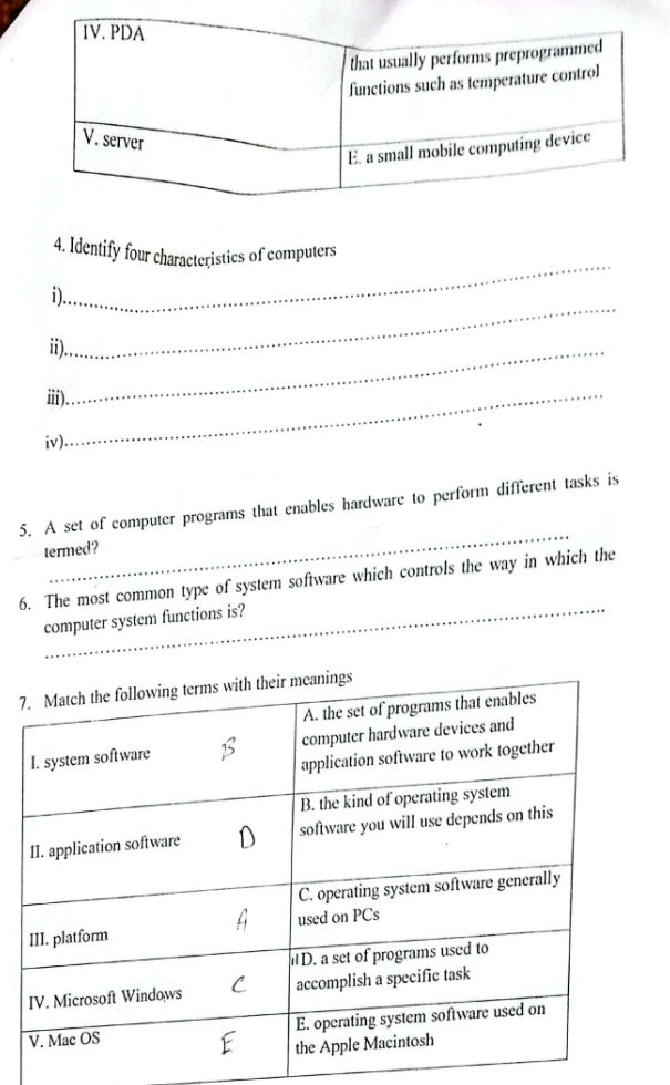 4. Identify four characteristics of | StudyX