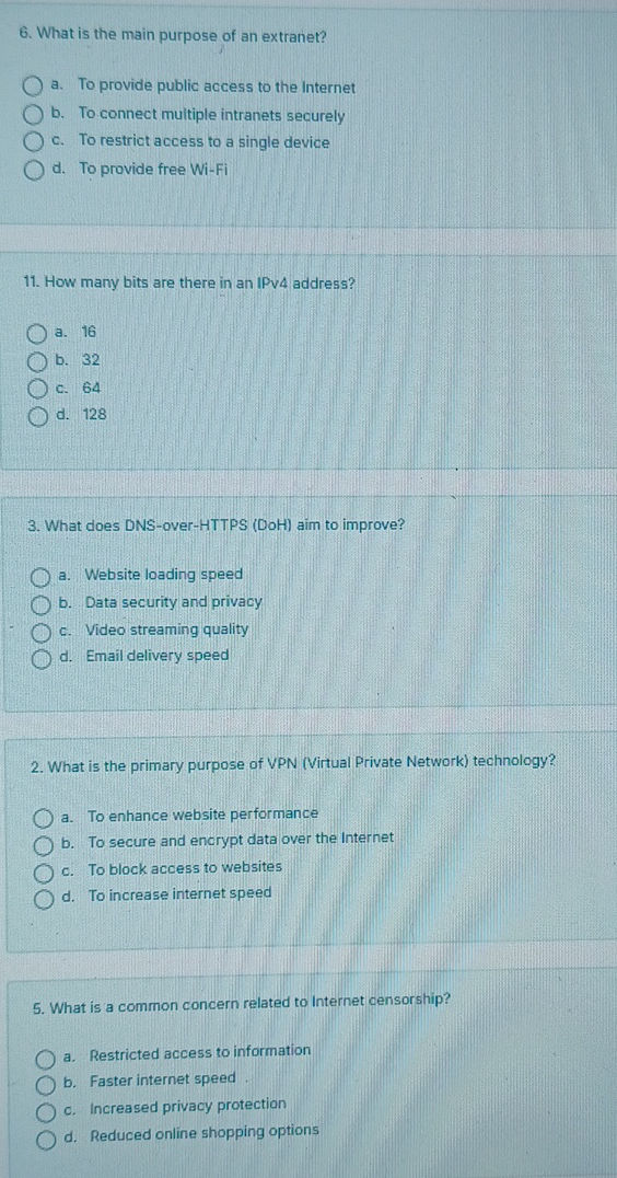 6. What is the main purpose of an extranet? | StudyX