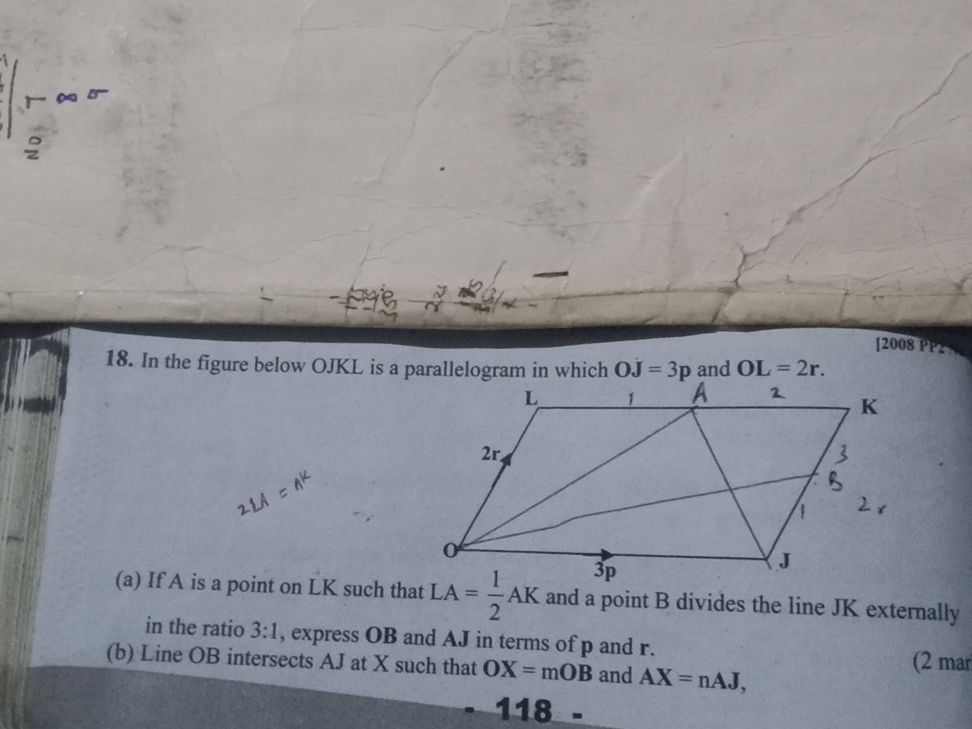 18. In the figure below OJKL is a | StudyX