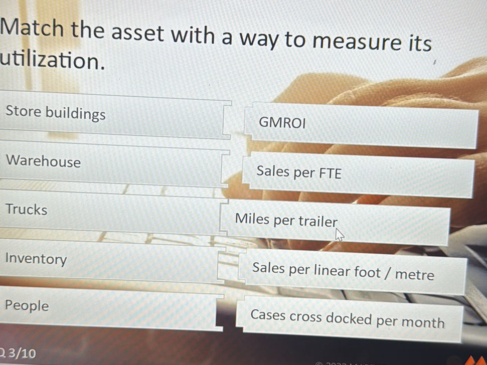 Match the asset with a way to measure its | StudyX