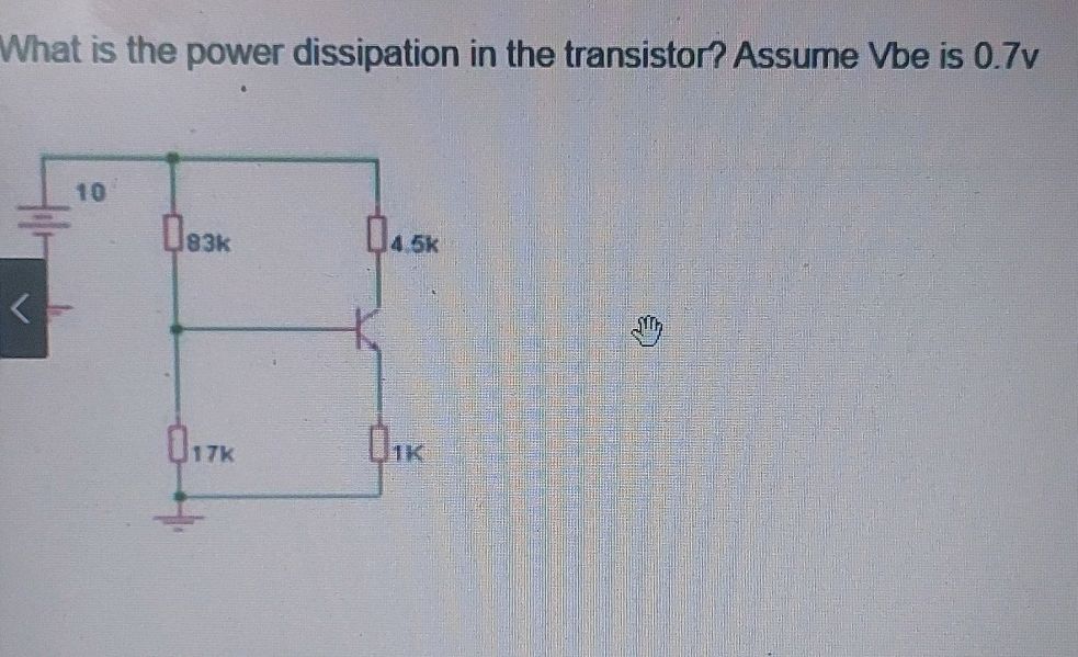What is the power dissipation in the | StudyX