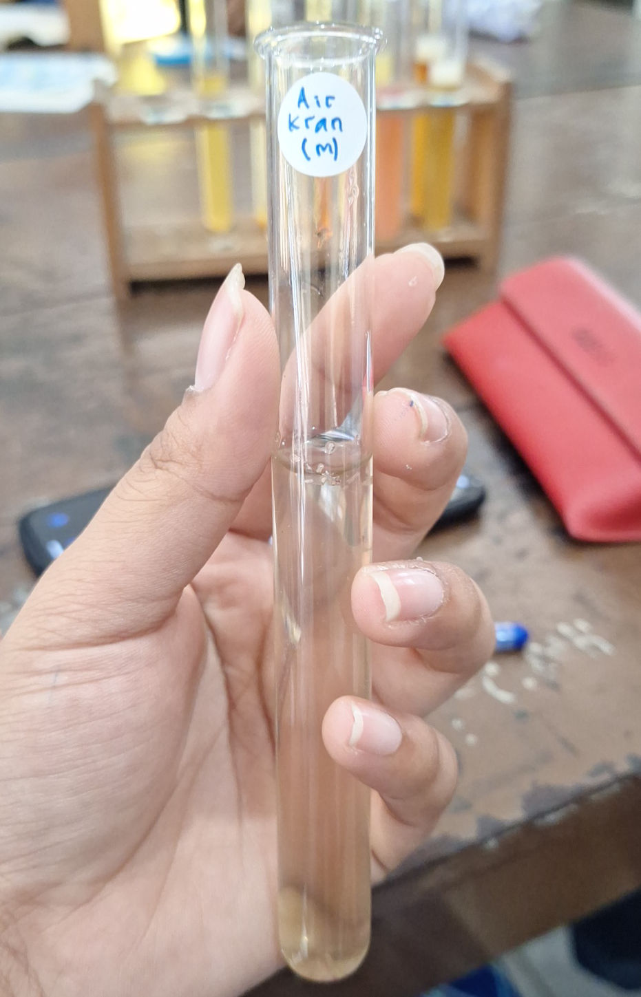 The image shows a test tube labeled "Air | StudyX