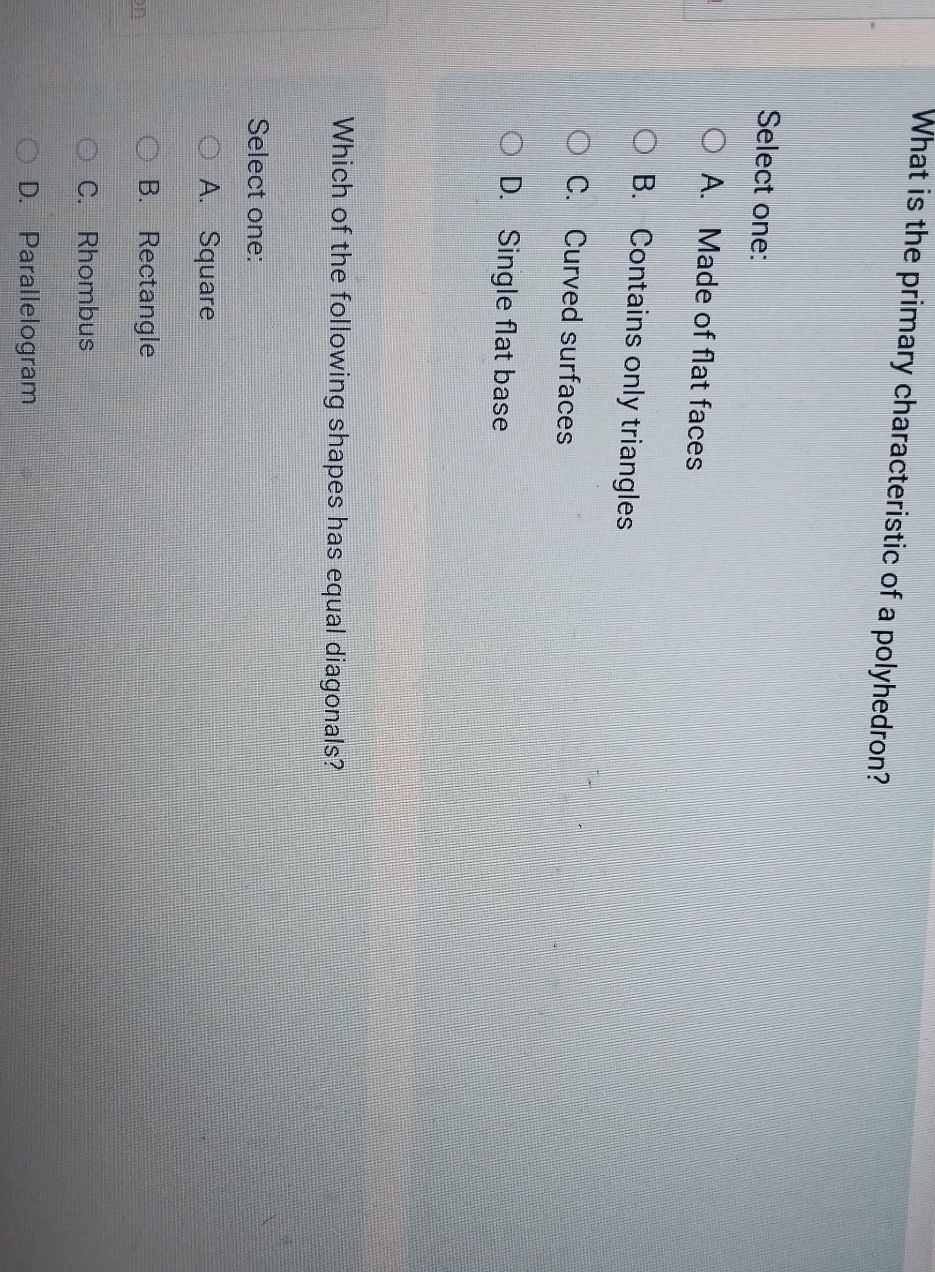 What is the primary characteristic of a | StudyX