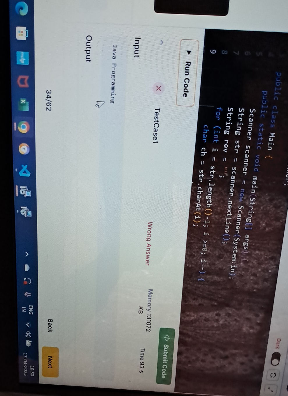 The image shows a Java programming problem. | StudyX