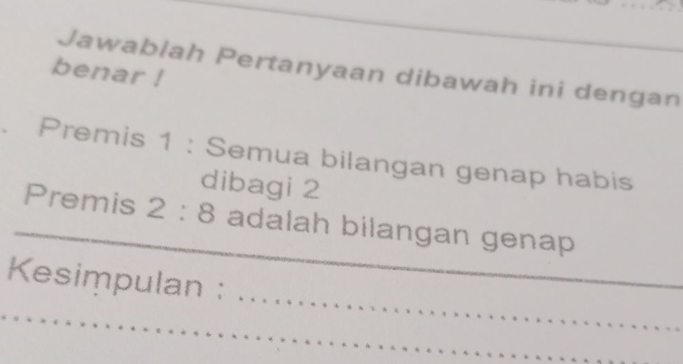 Jawablah Pertanyaan dibawah ini dengan | StudyX